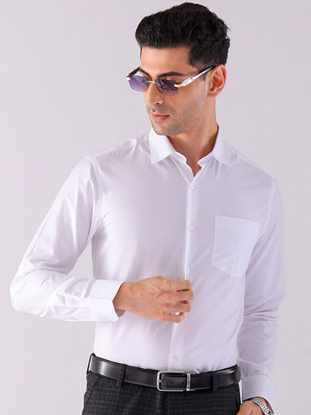 The Indian Garage Co. X Luxe Men Slim Fit Opaque Formal Shirt – Myntra ...