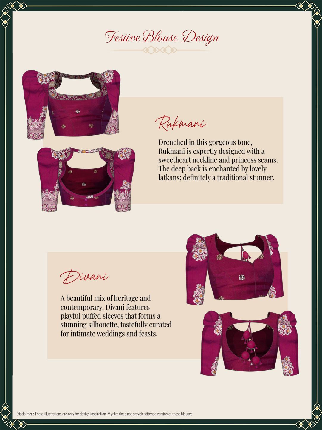 Mitera Magenta Silk Blend Woven Design Banarasi Saree – Myntra ...