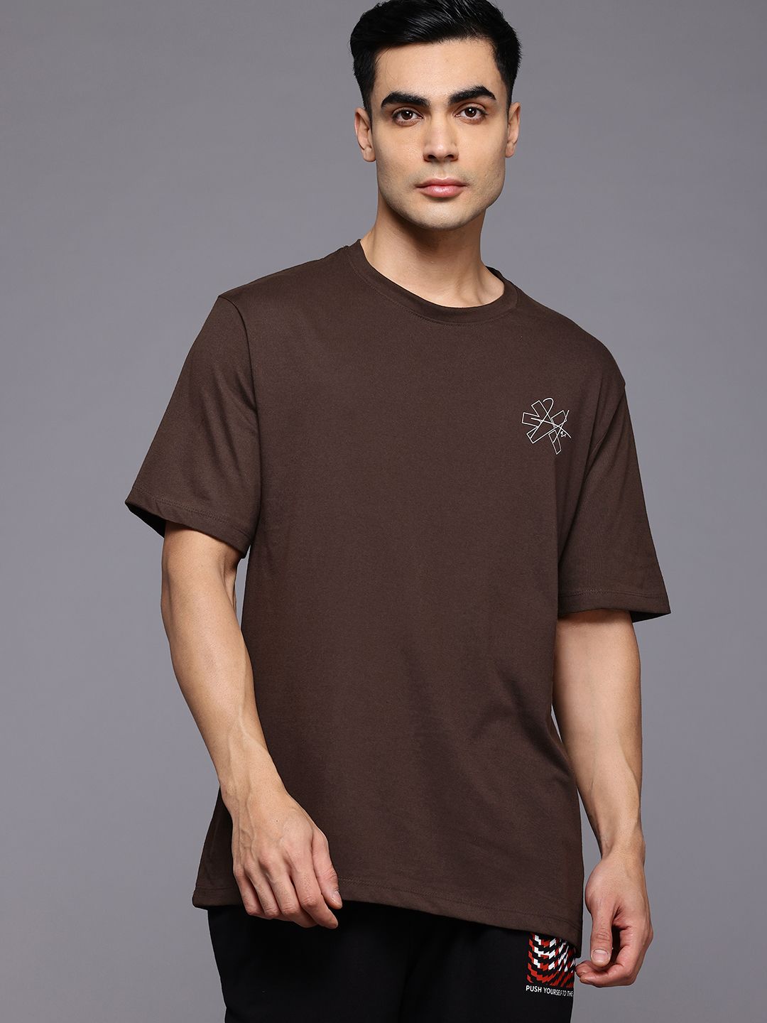 HRX by Hrithik Roshan Brand Logo Detail T-shirt – Myntra International