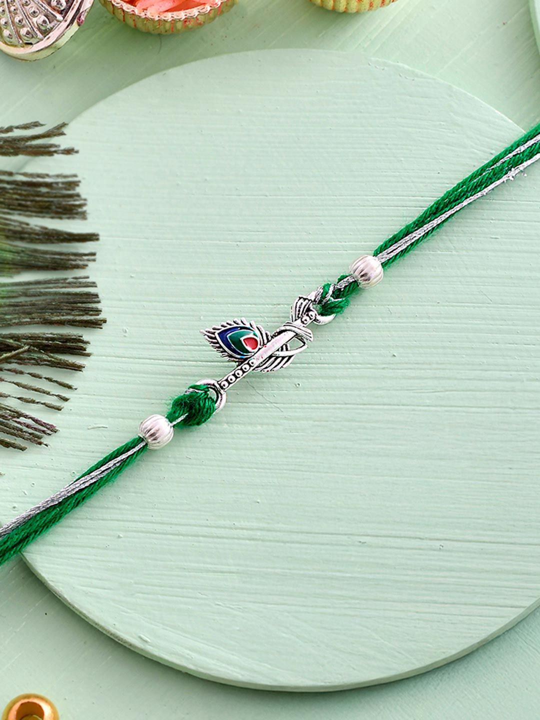 Voylla Lord Krishna Motifs Divine Thread Rakhi – Myntra International