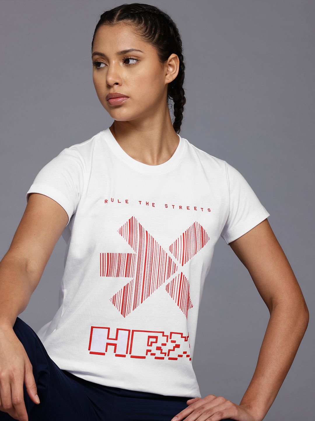 HRX by Hrithik Roshan Brand Logo Printed T-shirt – Myntra International