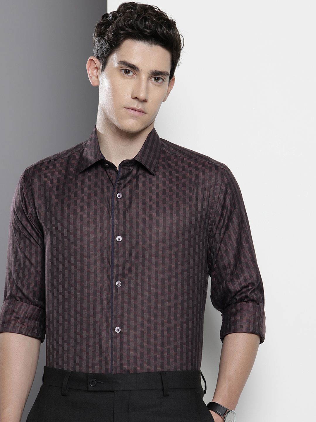 The Indian Garage Co. X Luxe Slim Fit Checked Formal Shirt – Myntra ...