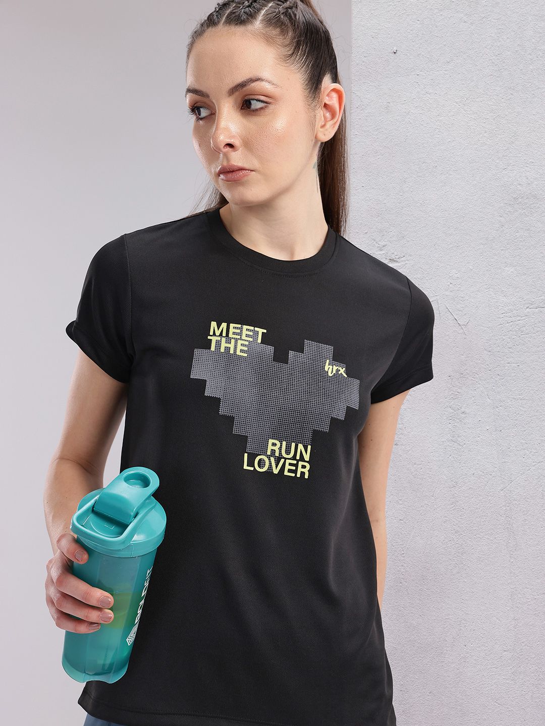 HRX by Hrithik Roshan Couple Collection Printed Rapid-Dry Running T-sh ...