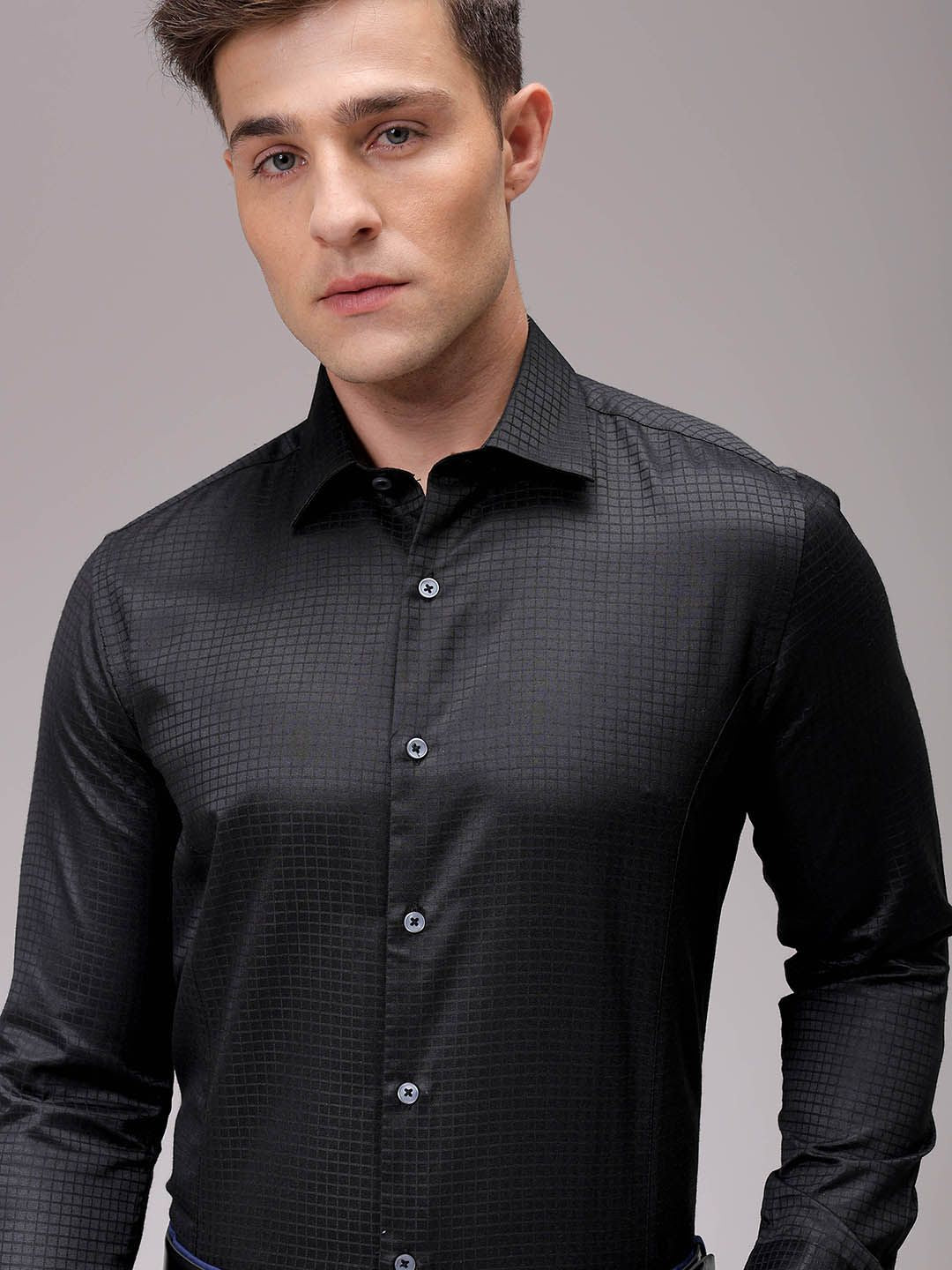 The Indian Garage Co. X Luxe Men Slim Fit Opaque Formal Shirt – Myntra ...