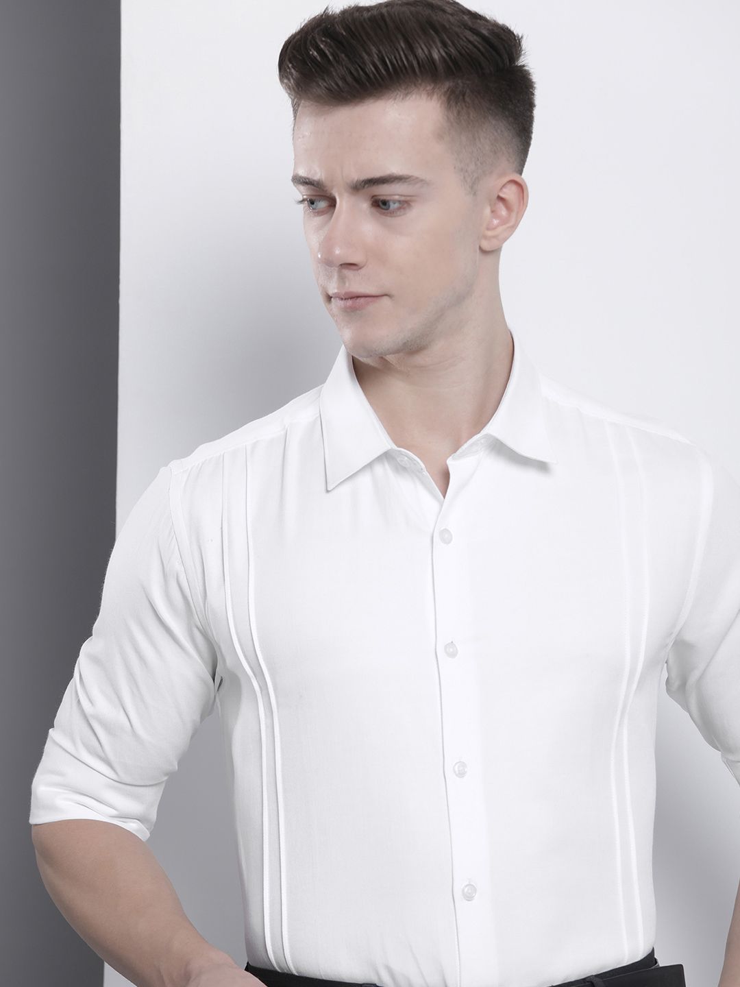 The Indian Garage Co. X Luxe Men Slim Fit Opaque Formal Shirt – Myntra ...