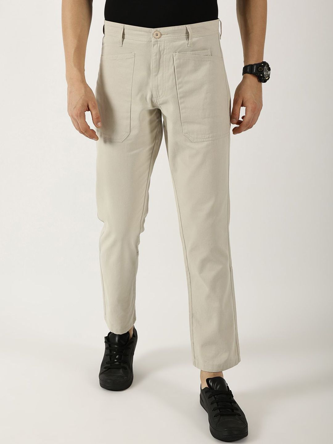 Thomas Scott Men Smart Straight Fit Easy Wash Trousers – Myntra ...